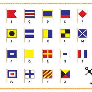 D - Nautical Flag Alphabet Pillow - Etsy