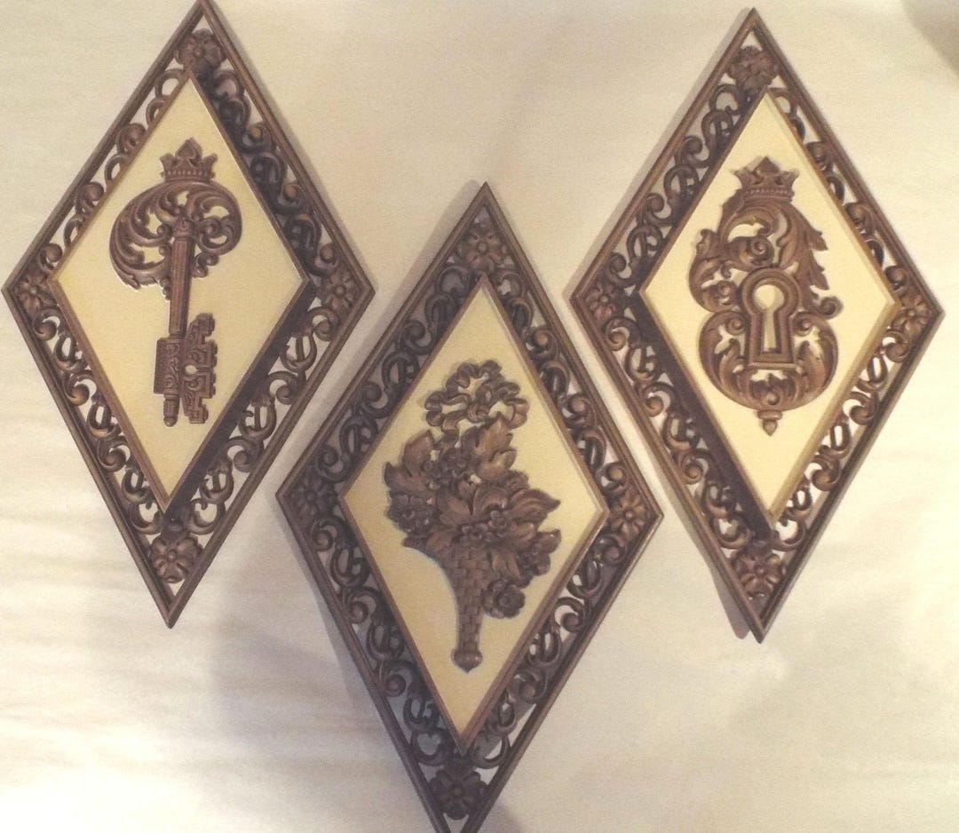 Vintage Syroco Wall Decor Set - Etsy