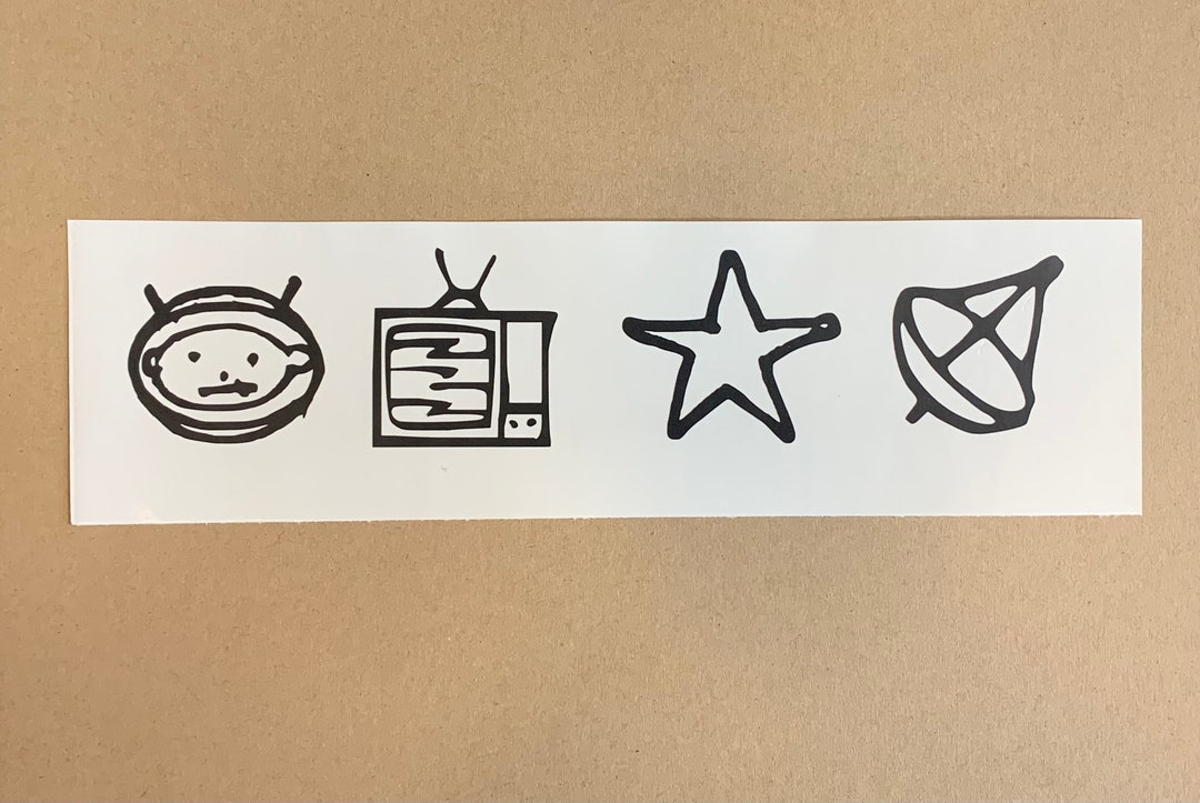 Zoo TV Symbols Vinyl Decal: U2 Icons Sticker - Etsy