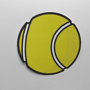 Printed Tennis Ball Paper Die Cuts, Pack of 10 Tennis Ball Cut Outs ...