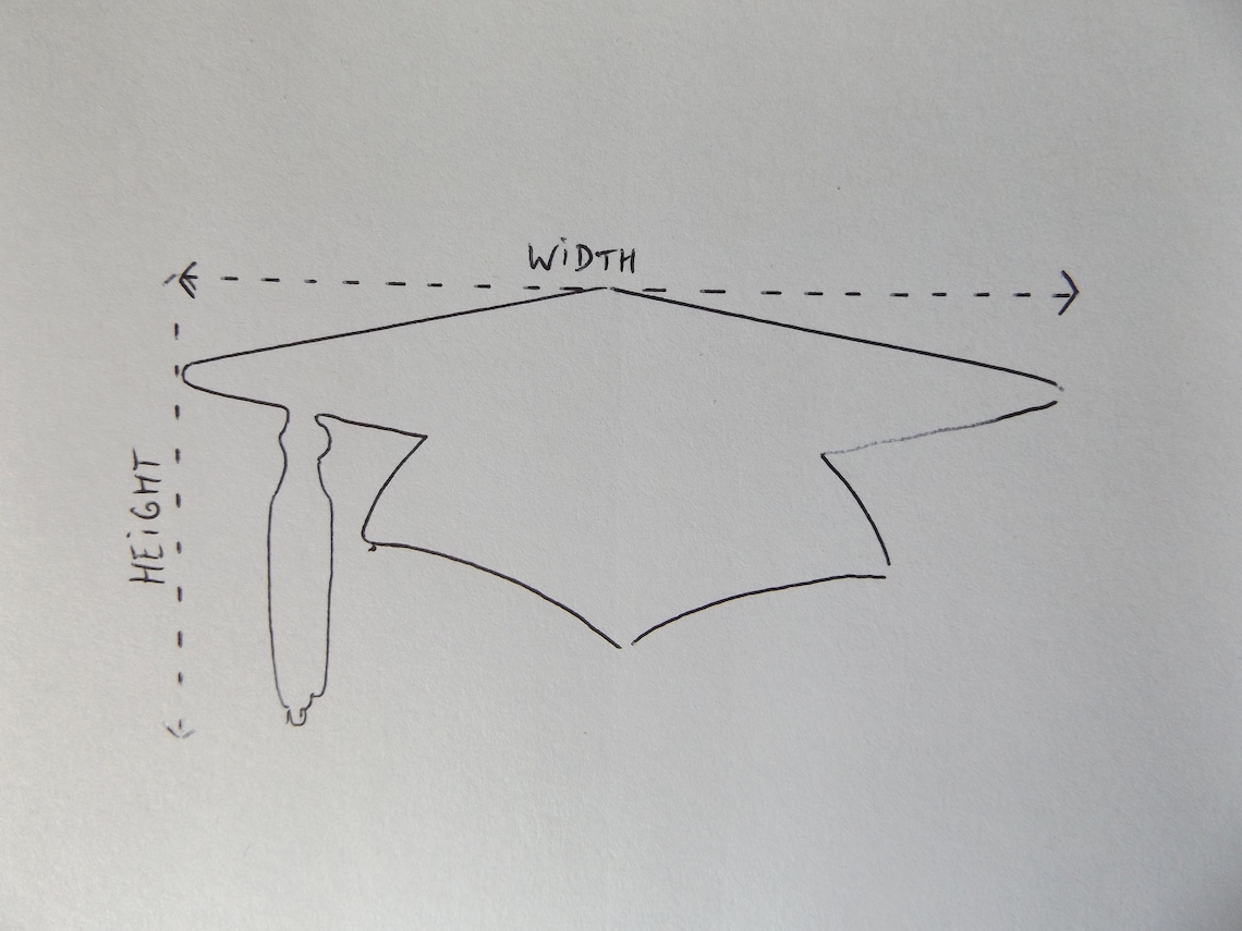 Choose Color and Size Graduation Hat Paper Die Cuts | Etsy