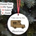 PERSONALIZED RV Ornament, Sublimated Ceramic Christmas Ornament, Travel ...