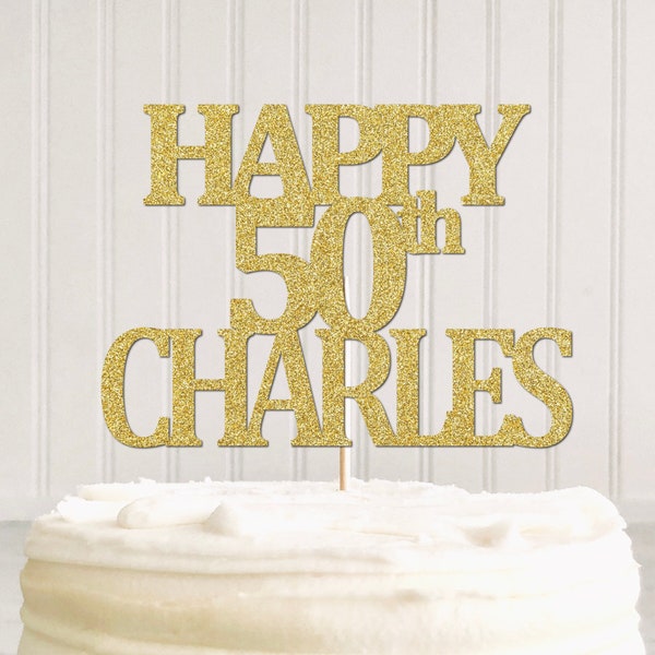 50th Birthday Cake Topper - Etsy