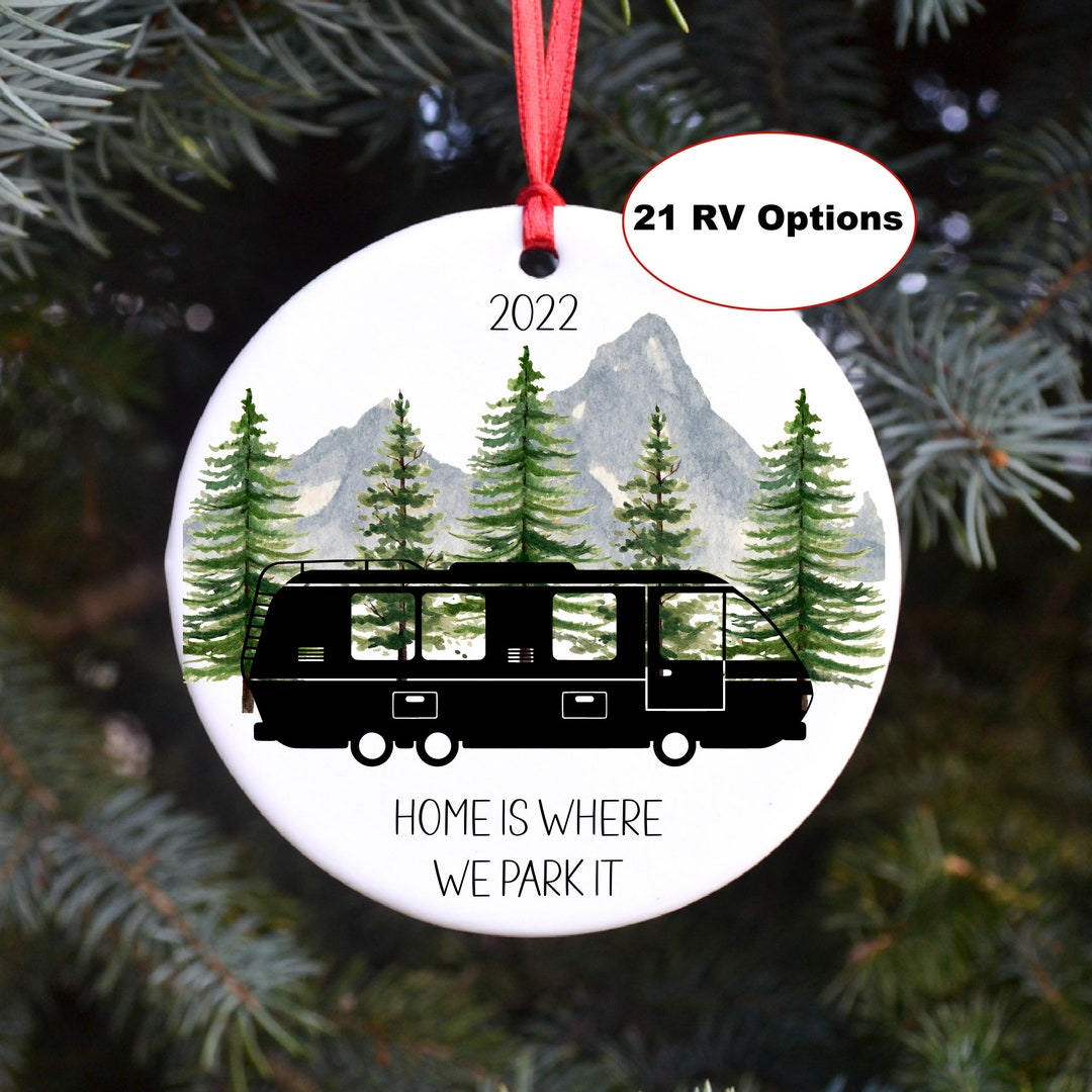 PERSONALIZED RV Ornaments, Sublimated Ceramic Christmas Ornament, Travel Trailer, Motorhome ...