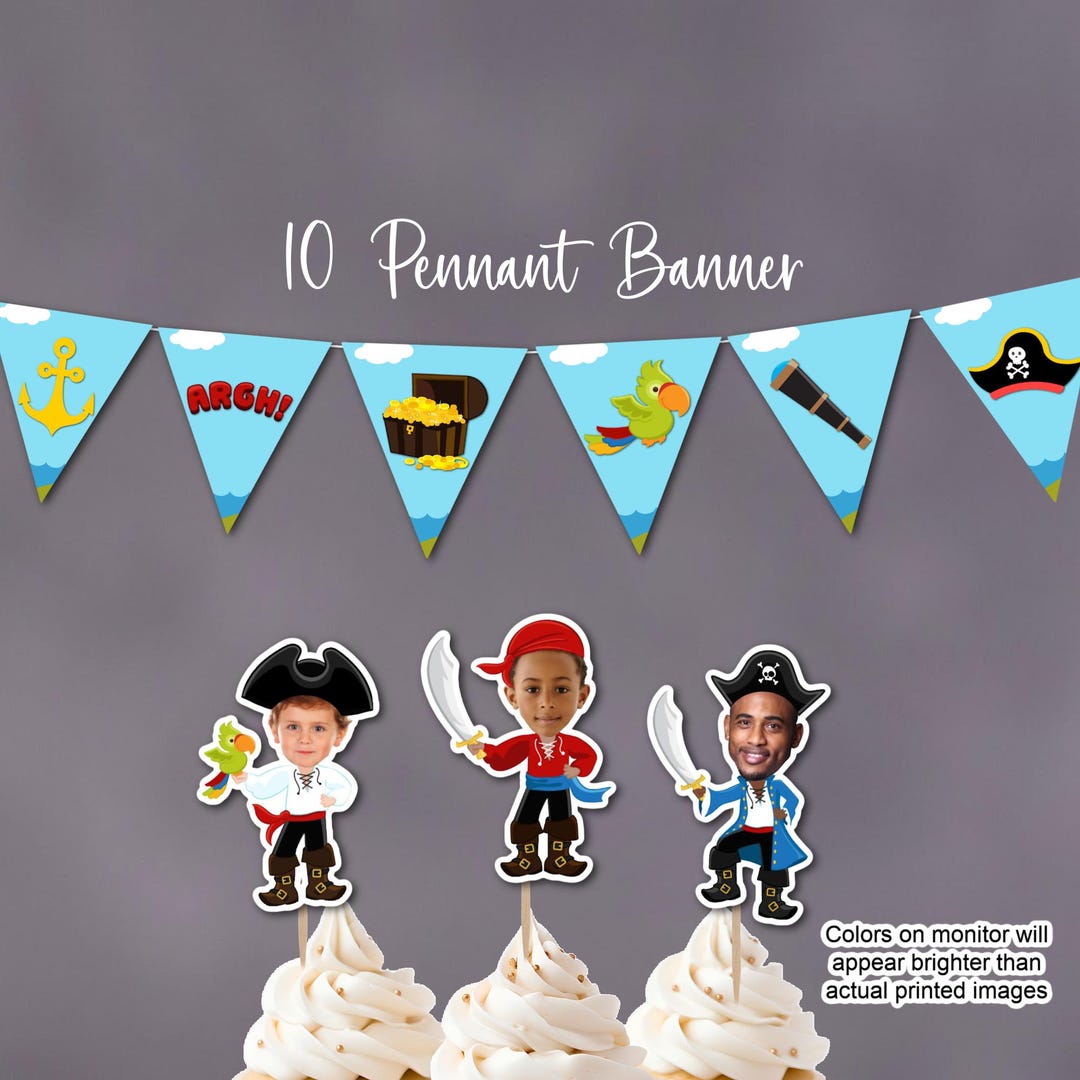 Pirate Paper Garland, Pirate Flag Bunting, Pirate Party, Pirate Pennant ...