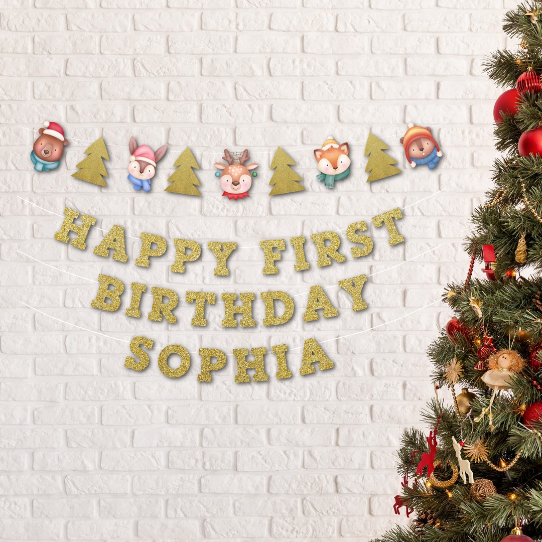 Happy Birthday Banner Woodland Animal Banner Woodland - Etsy