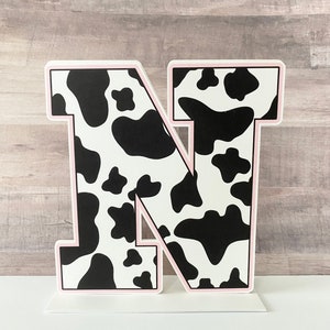 ONE Cow Theme Standing Letters, Holy Cow First Birthday Decoration ...