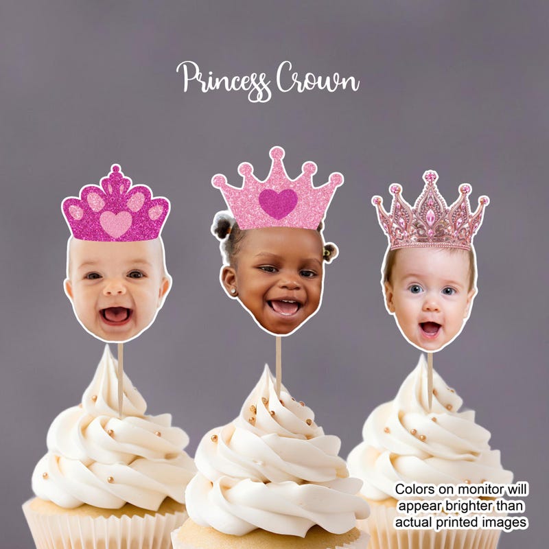 Crown Cupcake Topper - Etsy
