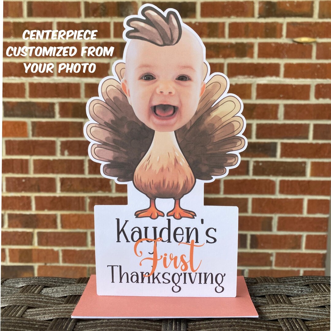 Custom TURKEY Self-standing Centerpiece Prop, Personalized Decorations ...