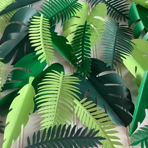 48 Extra Large 15 INCHES TALL Jungle Leaves DIY Safari Decor - Etsy