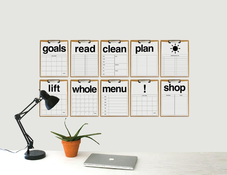 Printable Modern Modular Wall Calendar and Organizers! Big, Bold, B&W ...