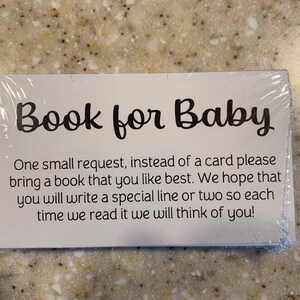 Baby Shower Book Raffle Ticket - Printed Pack of 50 - Baby Shower Card ...