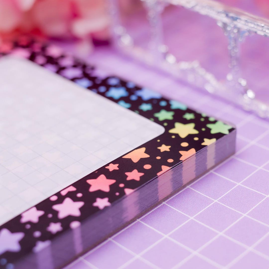Rainbow Stars - A6 Memo Pad / Notepad - 50 Sheets, Non-sticky Memo ...
