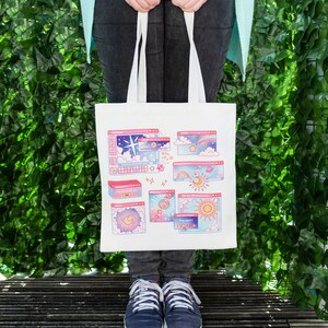 Cosmic Computer Tote Bag - 34x38cm Shopping Bag, Digital Y2k Aesthetic ...