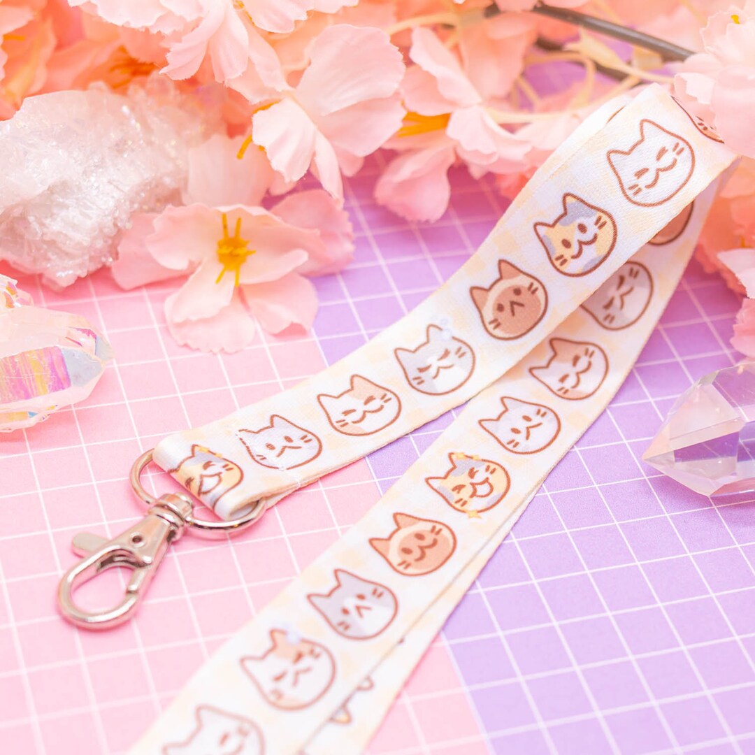 Cats, Cats, Cats! Lanyard - Cute Cat Lanyard, Kawaii Card Holder, Event ...