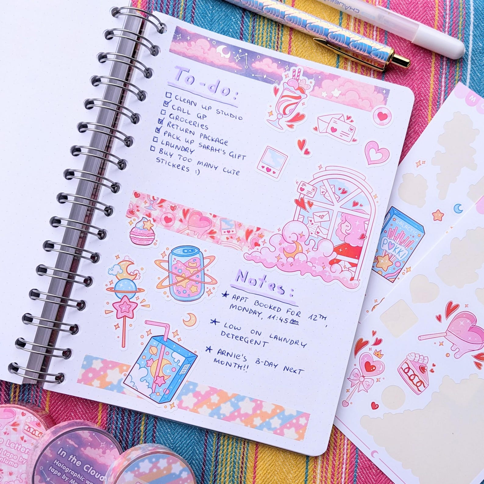LOVECORE STICKERS - Matte Vinyl Sticker Sheet - 15 Cute Valentine Love ...