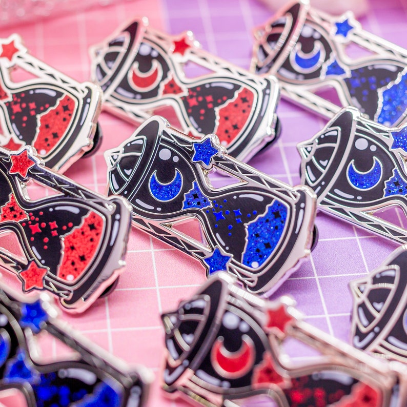 Blood Moon Hourglass Enamel Pin - Cosmic Lapel Pin, Dnd Accessories ...