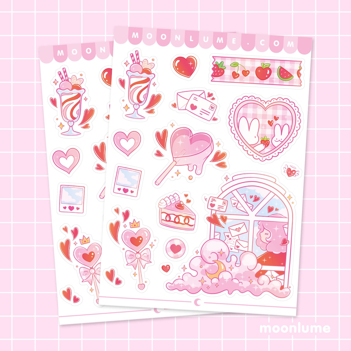 LOVECORE STICKERS Matte Vinyl Sticker Sheet 15 Cute | Etsy