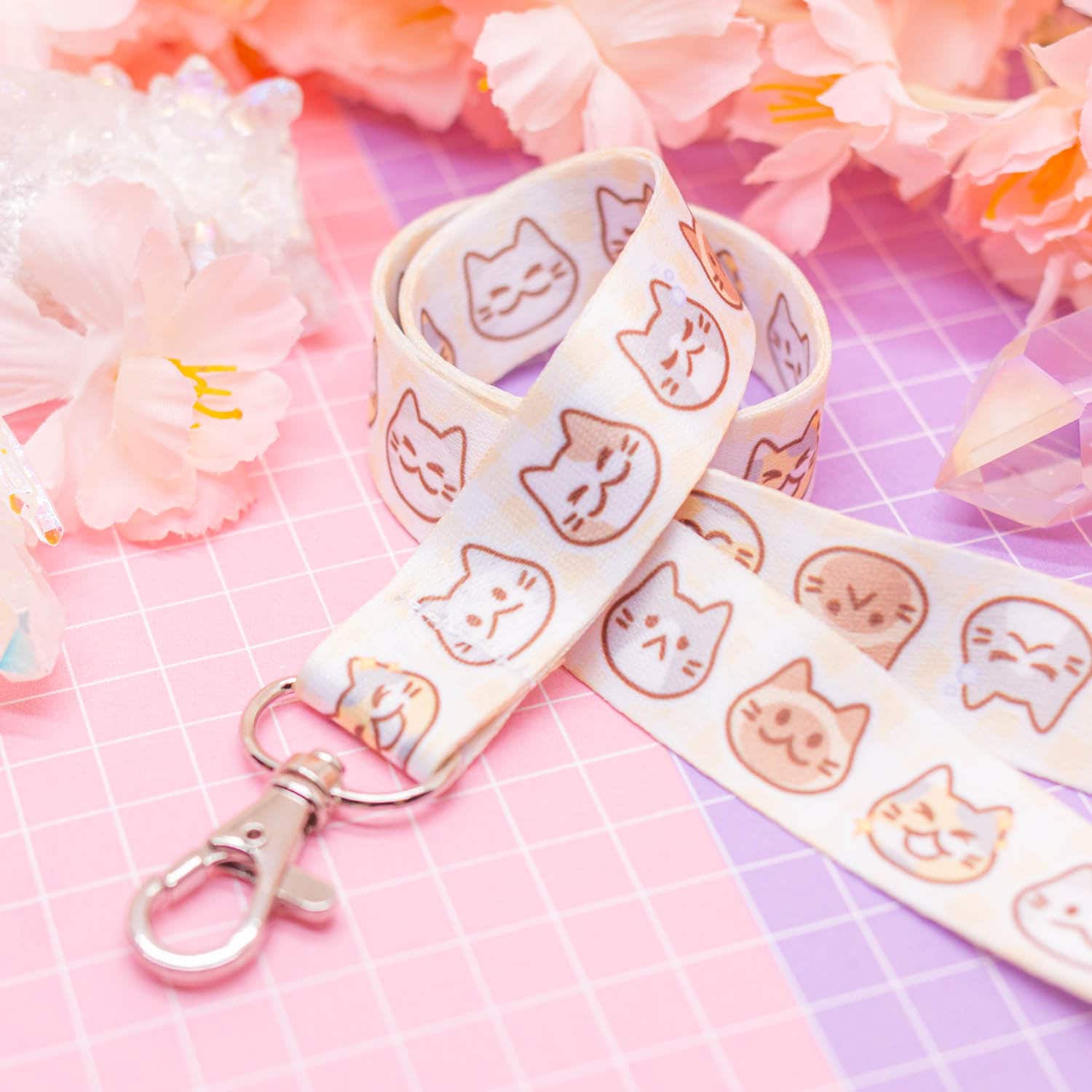 Cats, Cats, Cats! Lanyard - Cute Cat Lanyard, Kawaii Card Holder, Event ...