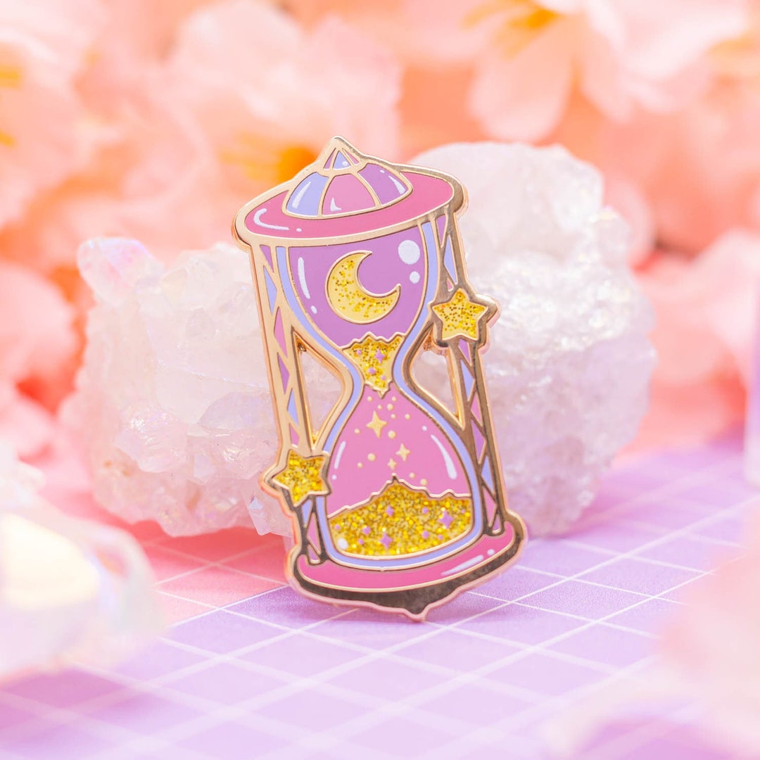 Moon Hourglass Enamel Pin - Cosmic Lapel Pin, Dnd Accessories, Magic ...