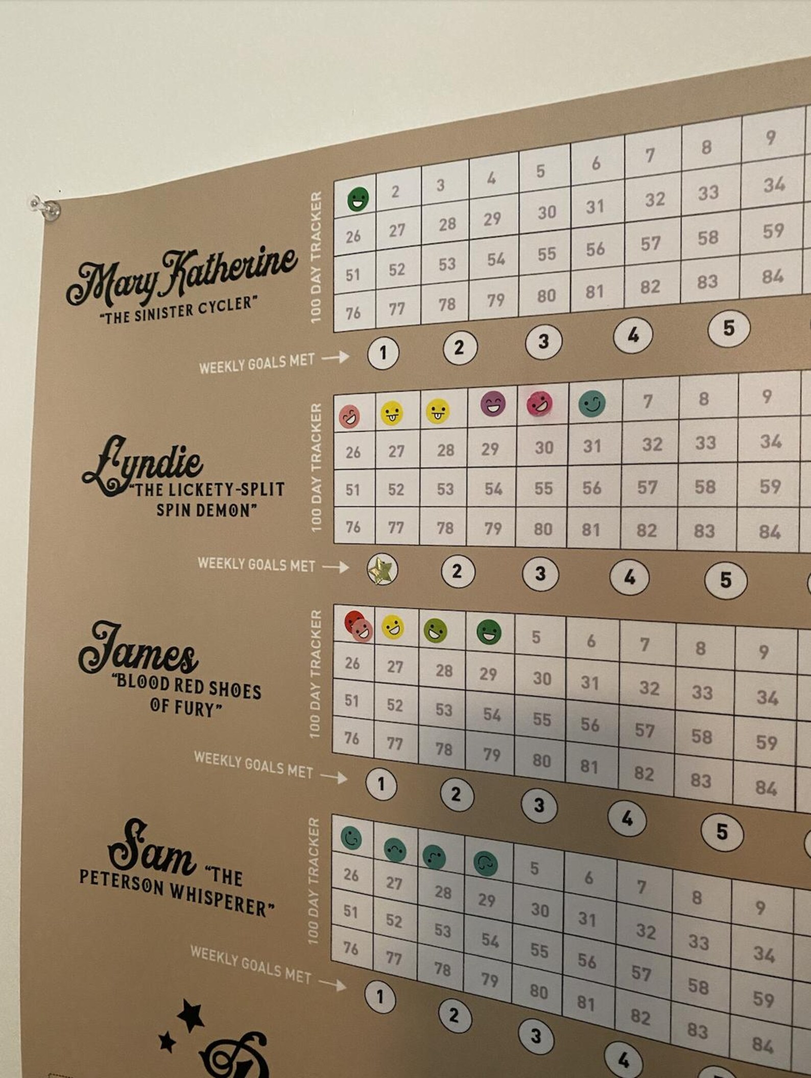 Custom Peloton Workout Tracker Sticker Chart | Digital Download | Group ...