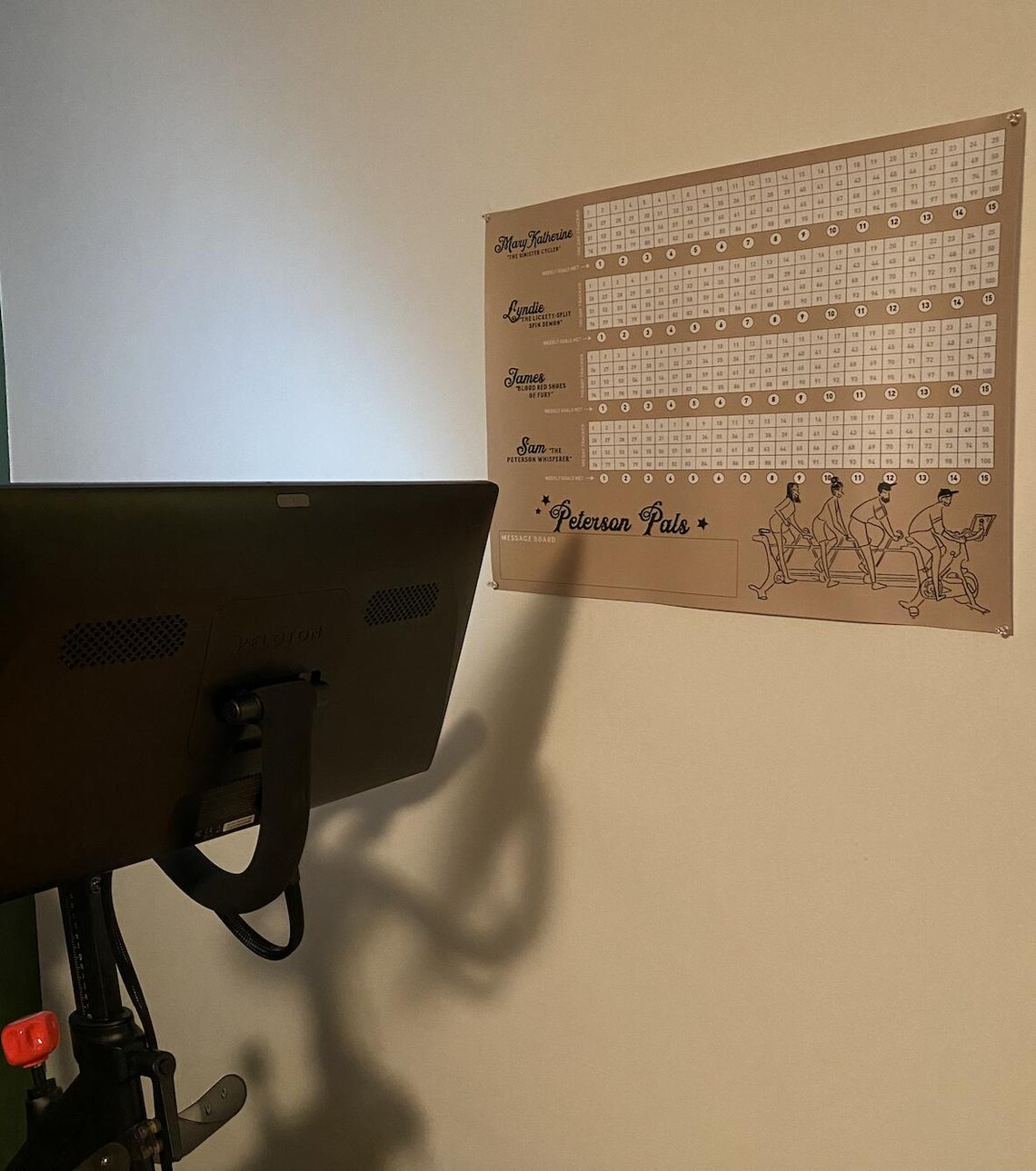 Custom Peloton Workout Tracker Sticker Chart | Digital Download | Group ...