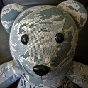 18" Military, Police, Firemen, Memory, Keepsake Bear. Custom Made From ...