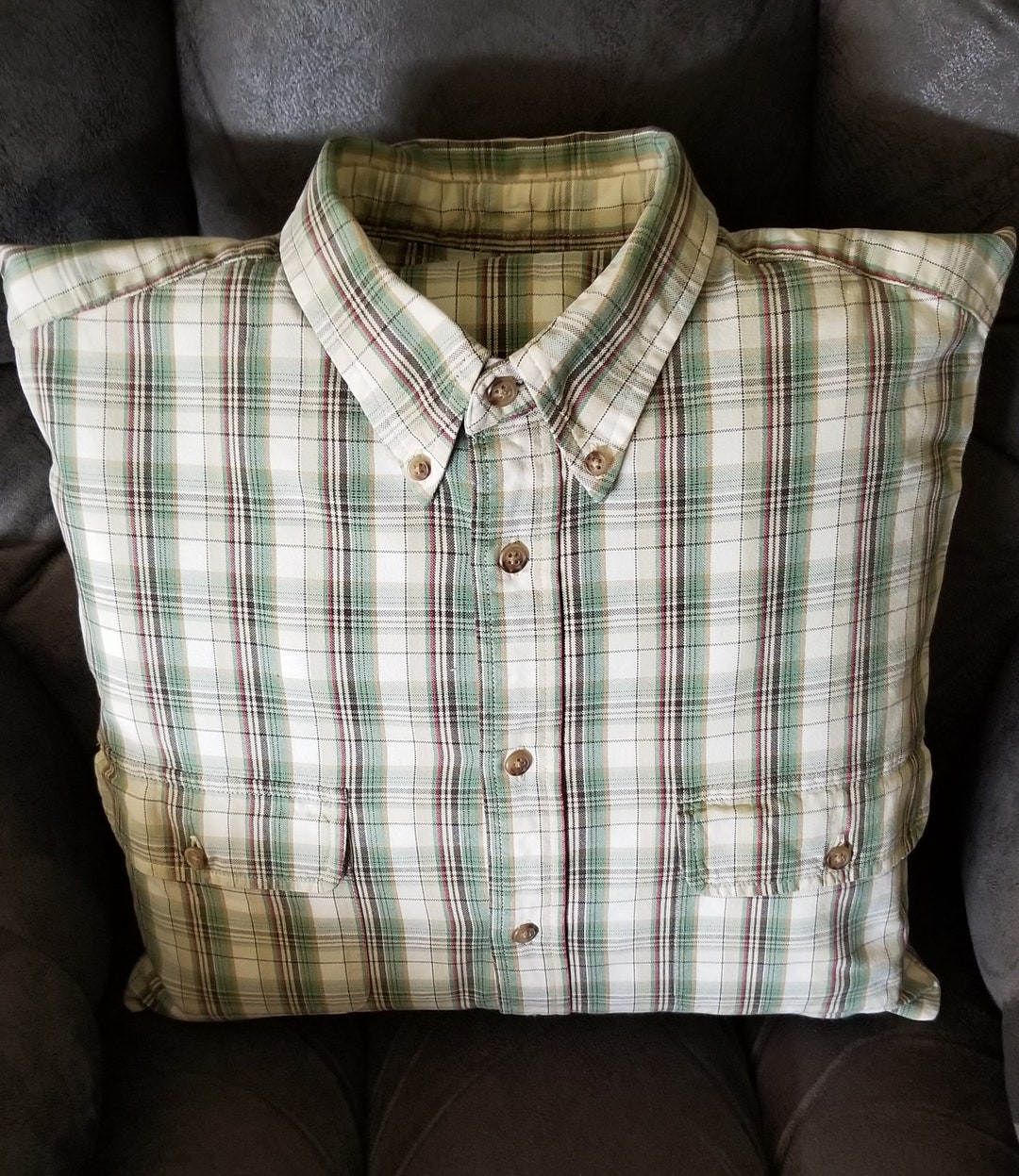 Custom Memory Pillow Made From Loved One's Shirt (18x18). - Etsy