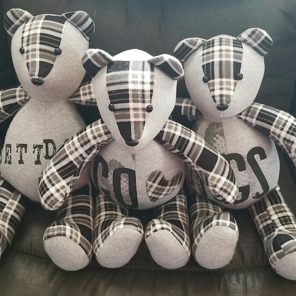 Memory Bears Made With Loved Ones Clothing - Etsy