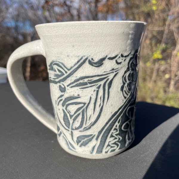 Sgraffito Mug - Etsy