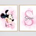 Minnie Mouse Custom Name Print, Minnie Mouse Art Poster Set of 3 Prints ...
