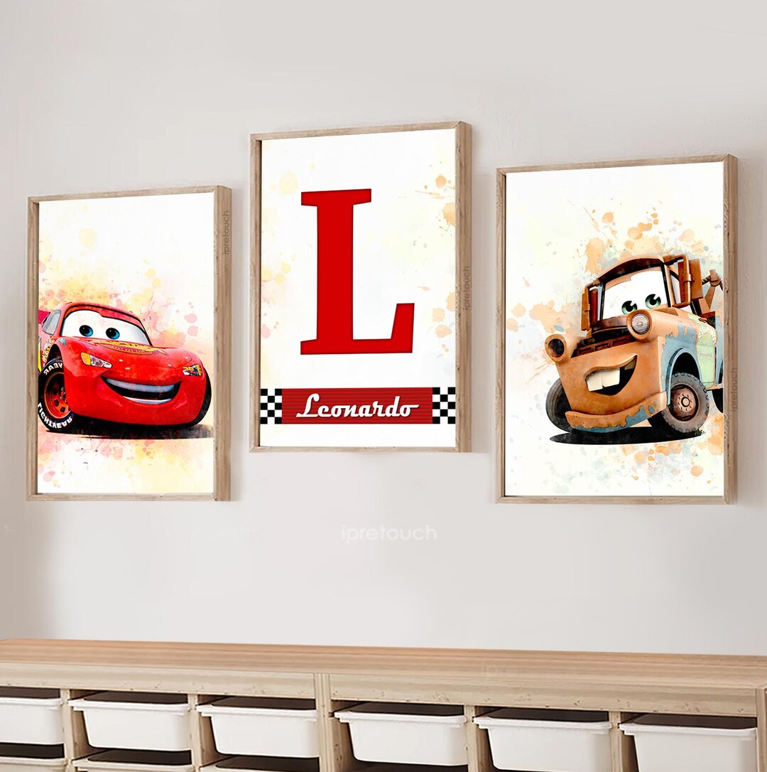 Cars Custom Name Wall Art - Printable Digital Download, Cars Themed ...