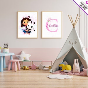Gabby Dollhouse Poster Room Decor, Custom Name Digital Print, Gabby ...