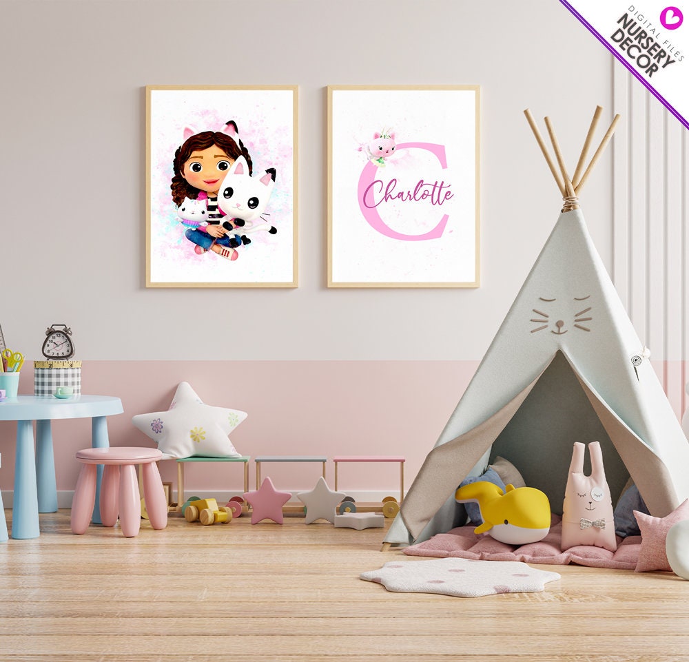 Gabby Dollhouse Poster Room Decor Custom Name Digital Print - Etsy