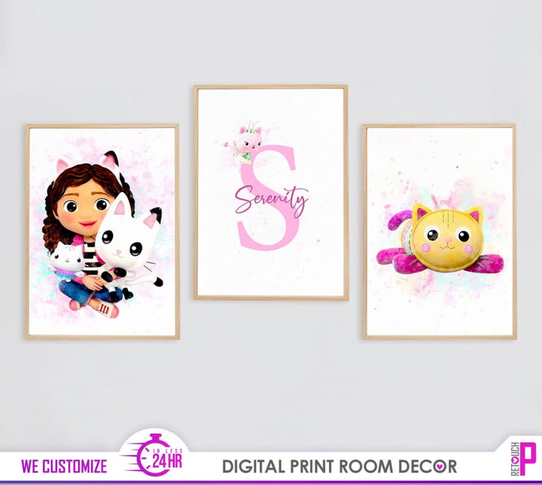Gabby Dollhouse Poster, Personalized Gift, Gabby Dollhouse Wall Art ...