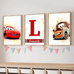 Cars Custom Name Wall Art - Printable Digital Download, Cars Themed ...