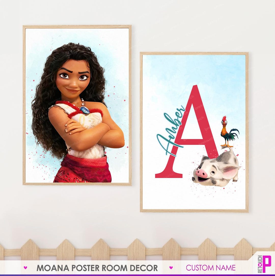 Moana Wall Art - Custom Name Poster - Room Decor Digital Download ...