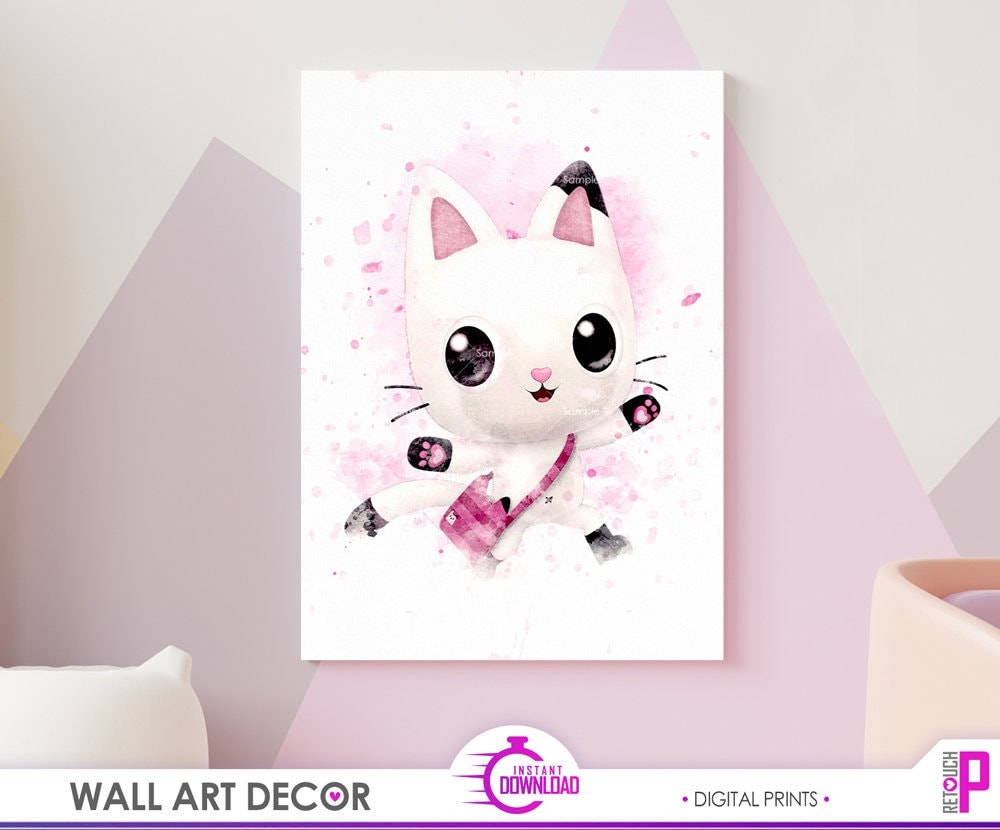 Pandy Gabby Dollhouse Wall Art Decor, Printable Gabby Dollhouse Poster ...