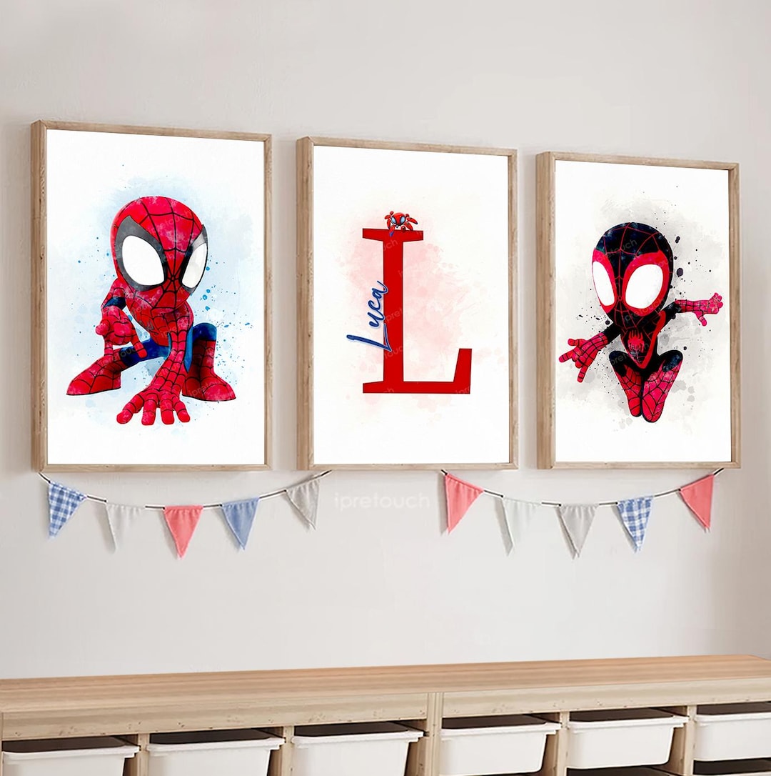 Custom Spidey Wall Art - Personalized Nursery Decor | Spidey and His ...