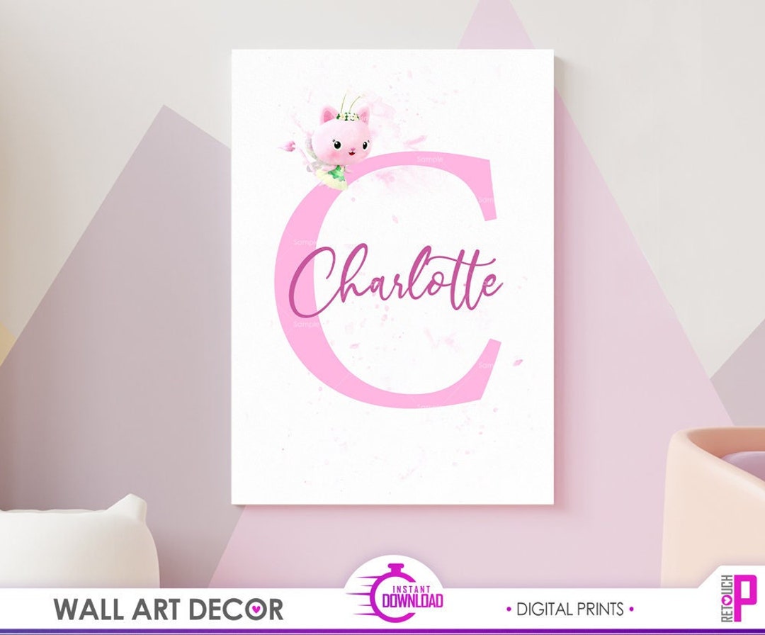 Gabby Dollhouse Custom Name Print, Gabby Dollhouse Art Poster Print ...