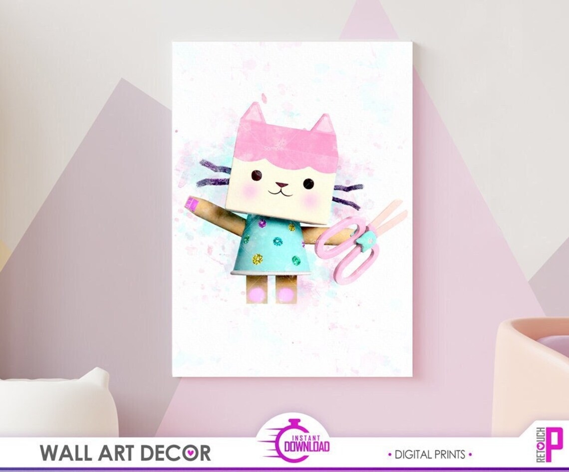 Baby Box Gabby Dollhouse Wall Art Decor, Printable Gabby Dollhouse ...