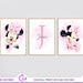 Minnie Mouse Custom Name Print, Minnie Mouse Art Poster Set of 3 Prints ...