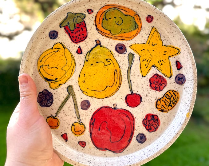 Hand-painted Berry Food Safe Plate - Etsy