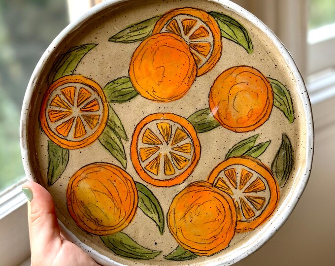 Hand-painted Oranges Food Safe Plate - Etsy