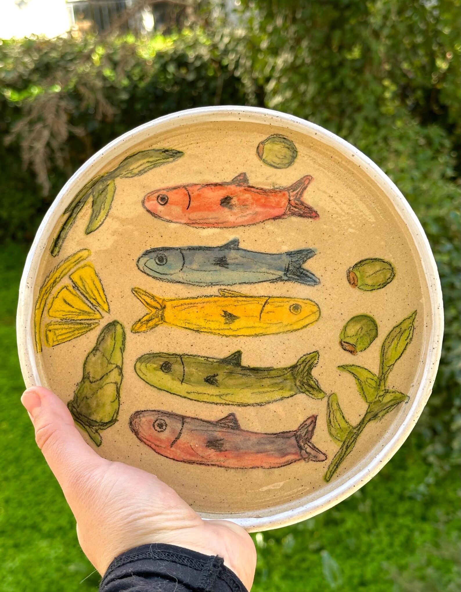 Hand-painted Sardine Ring Dish Plate - Etsy