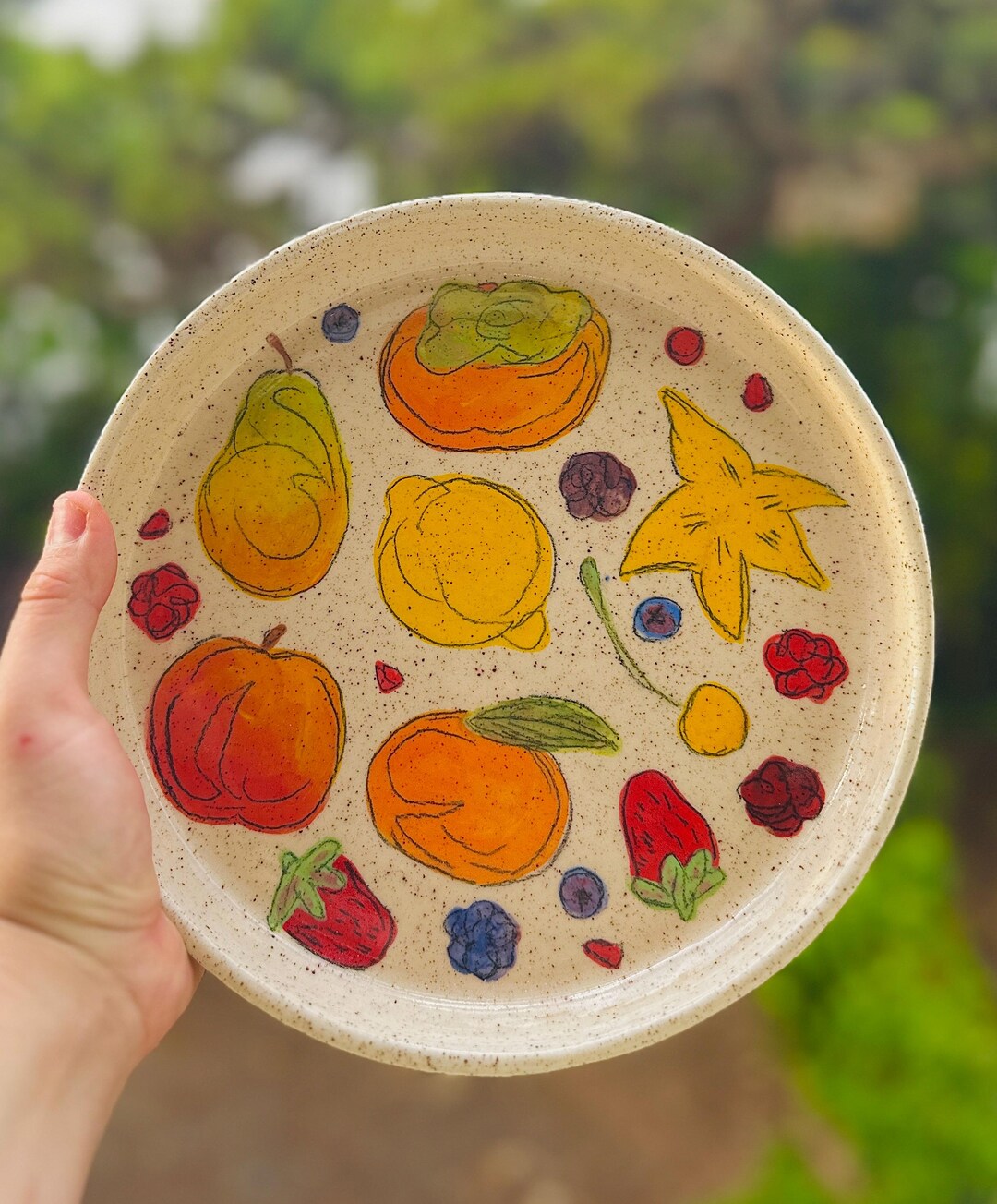 Hand-painted Berry Food Safe Plate - Etsy
