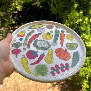 Hand-painted Fruits and Veggies Food Safe Plate - Etsy