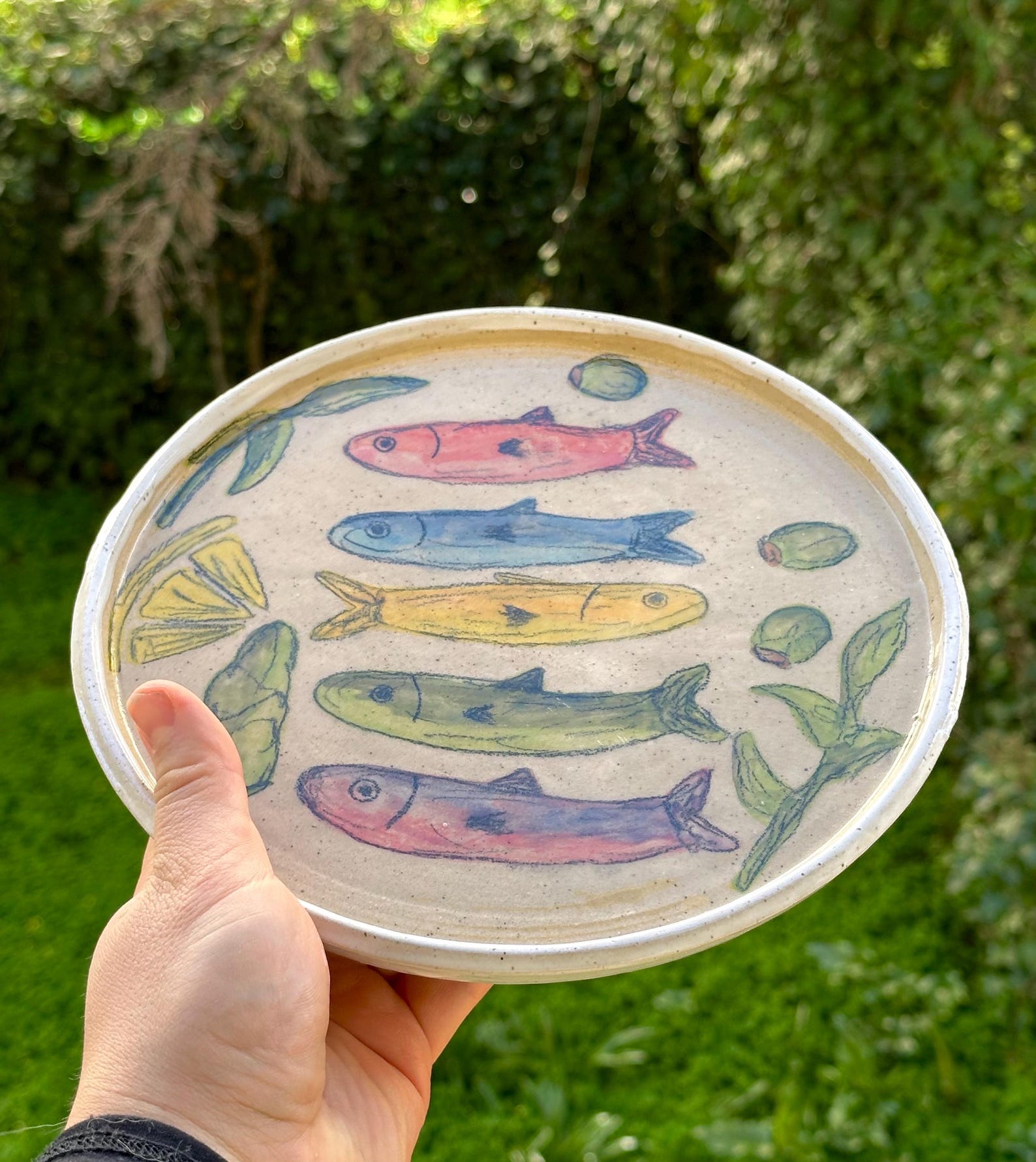 Hand-painted Sardine Ring Dish Plate - Etsy