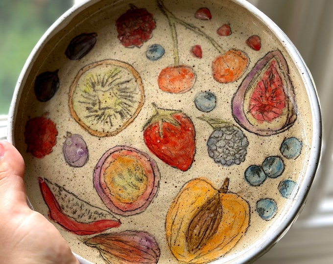 Hand-painted Berry Food Safe Plate - Etsy