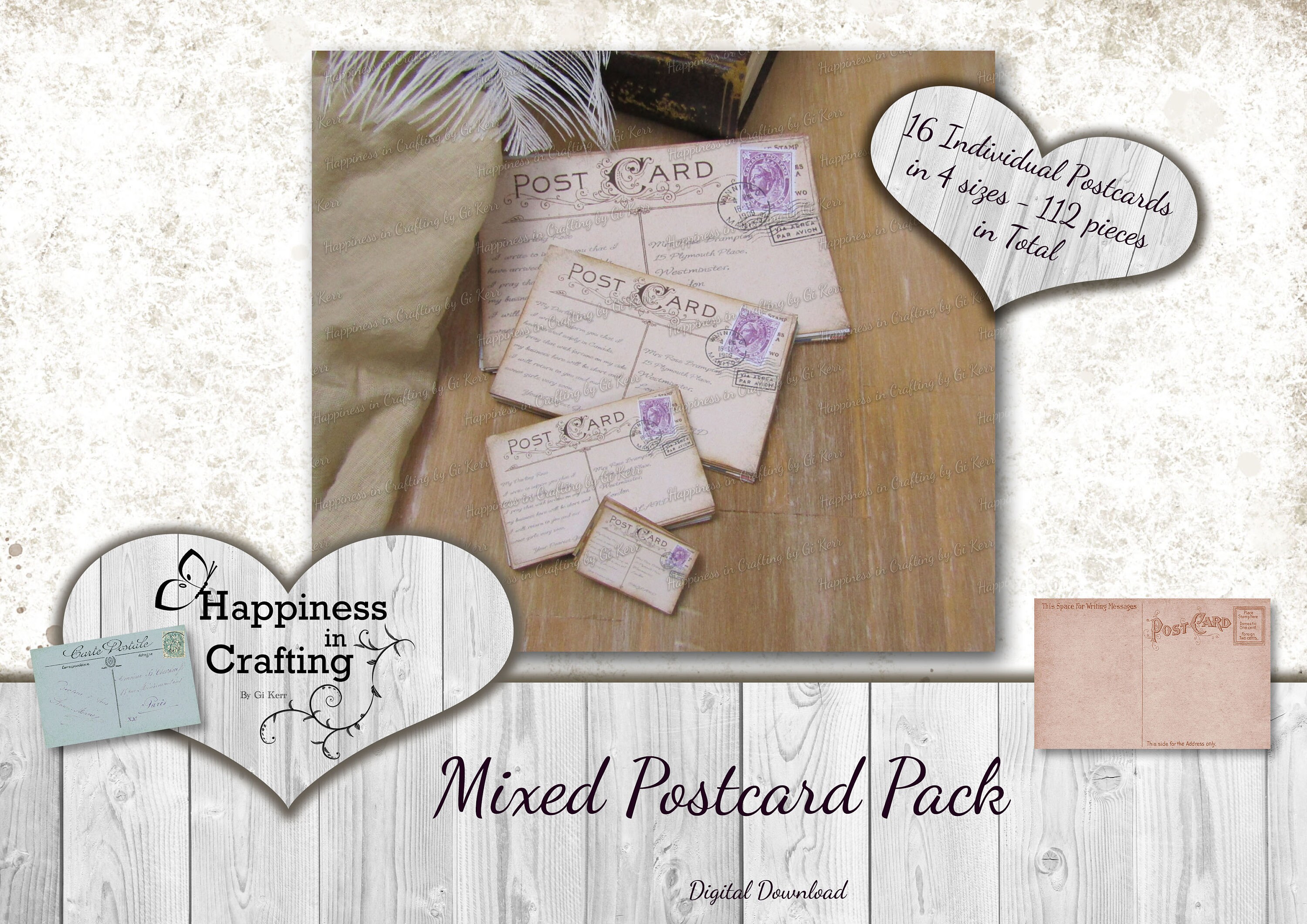 Mixed Postcard Pack 16 Postcards in 4 Sizes Totaling 112 | Etsy